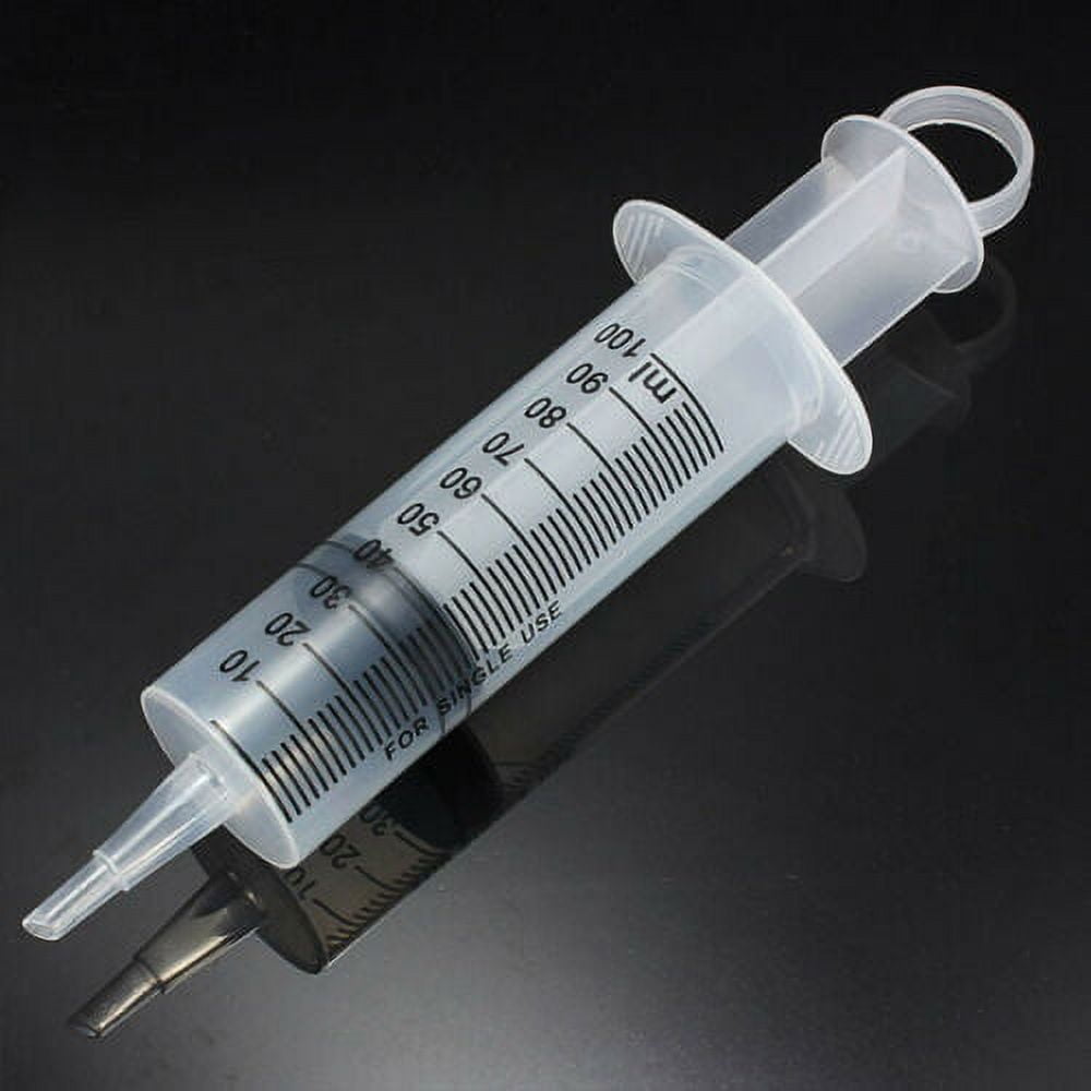 Lindmeyers 100ml Plastic Syringe, Clear Tube, Reusable, Metric Liquid ...