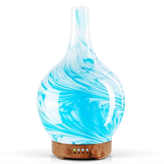 Porseme Blue Wave Essential Oil Diffuser, 100ml Glass Ultrasonic ...
