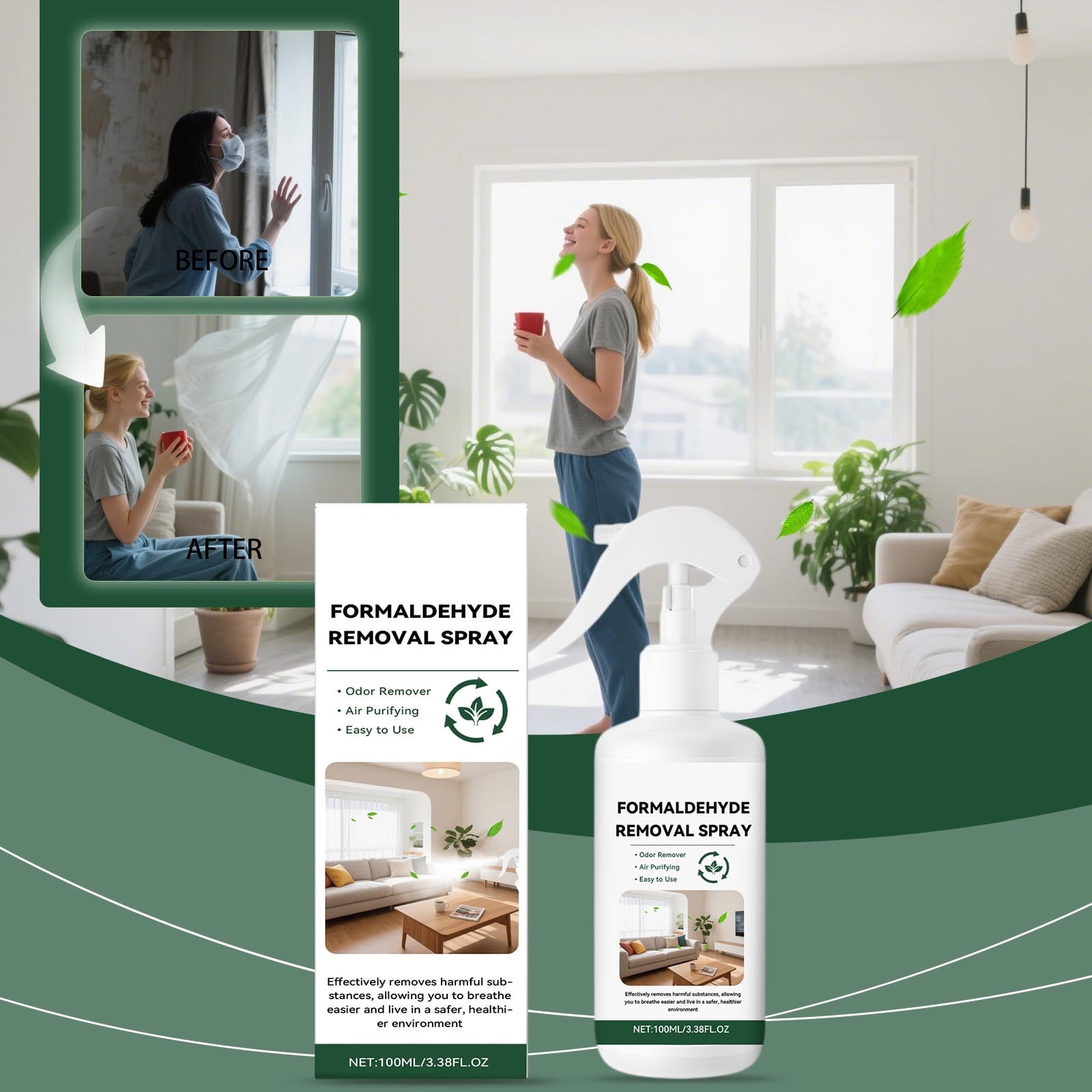 100ml Removal Spray Containing Active Amino To Decompose And Purify The ...