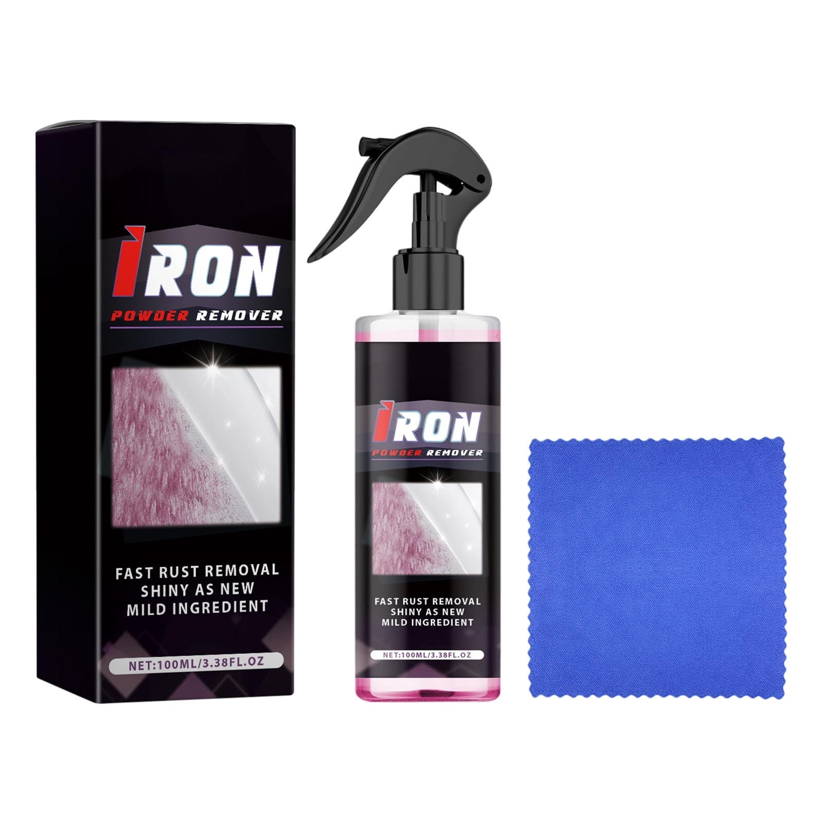 100ml Rust and Iron Remover Spray for Car Wheels Includes Towel Rust ...