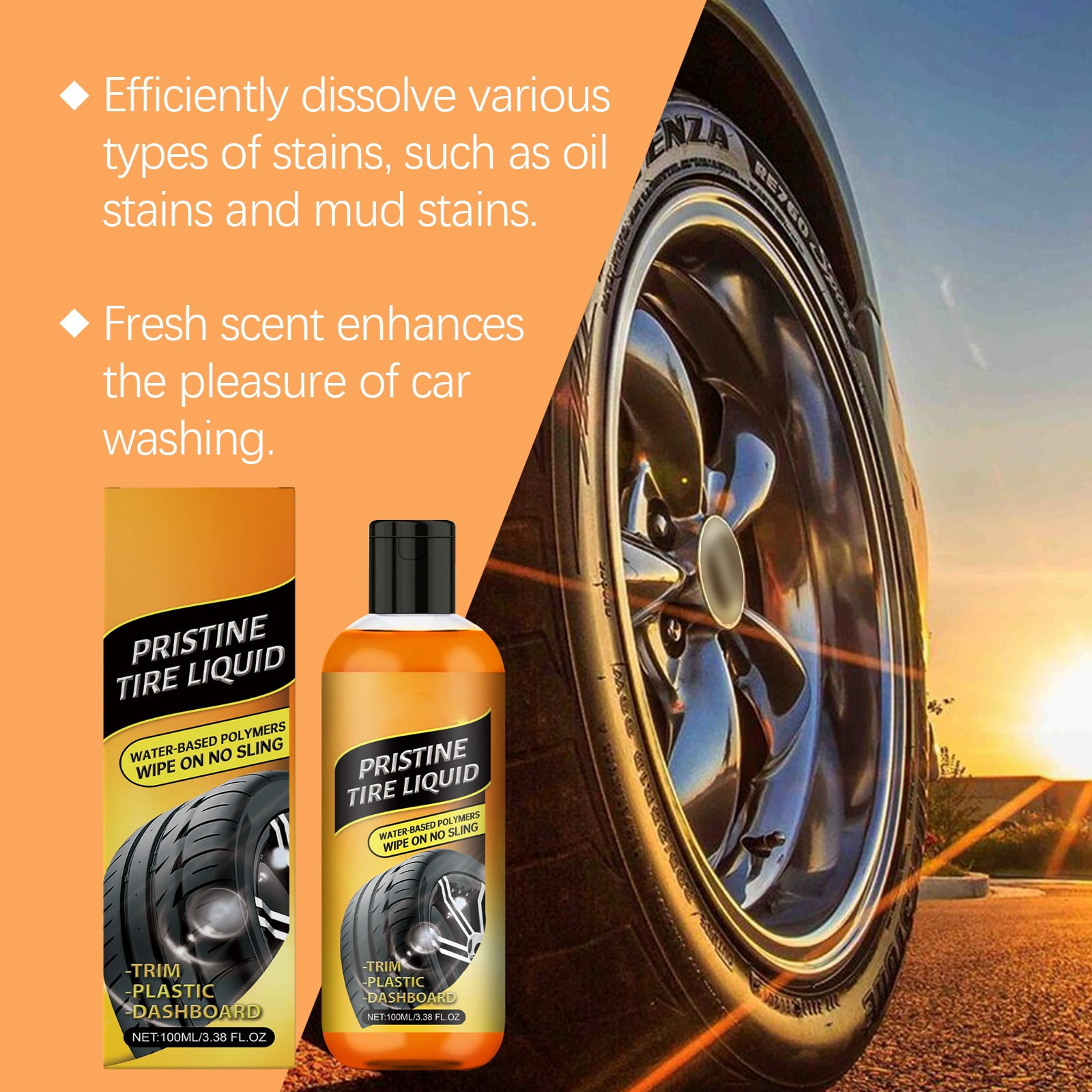 100ml Tire Cleaner Spray – Effective Car Tire Cleaning, Decontamination ...