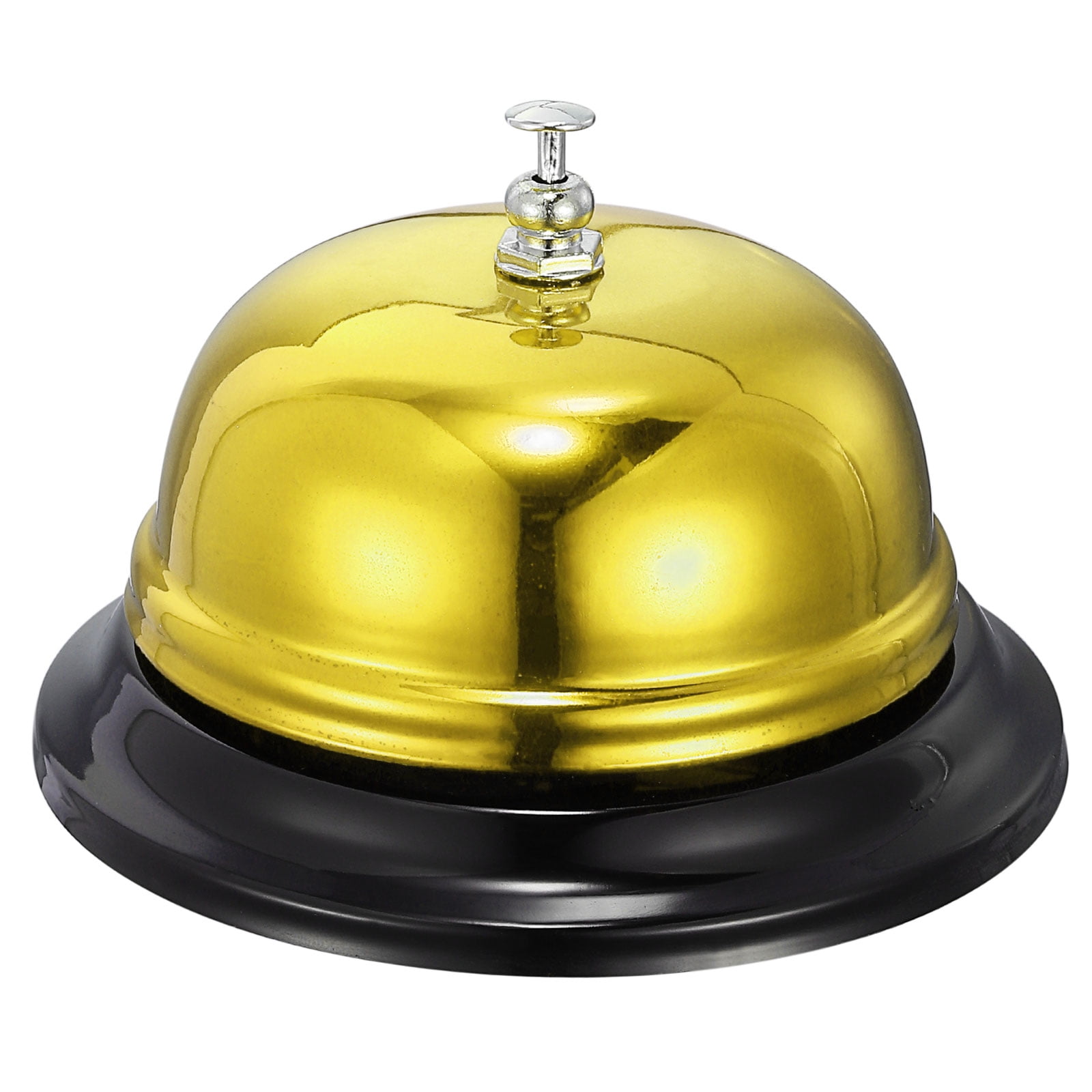 Uxcell 100mm(3.94") Desk Bell Steel Electroplating Gold Tone 1 Pack ...