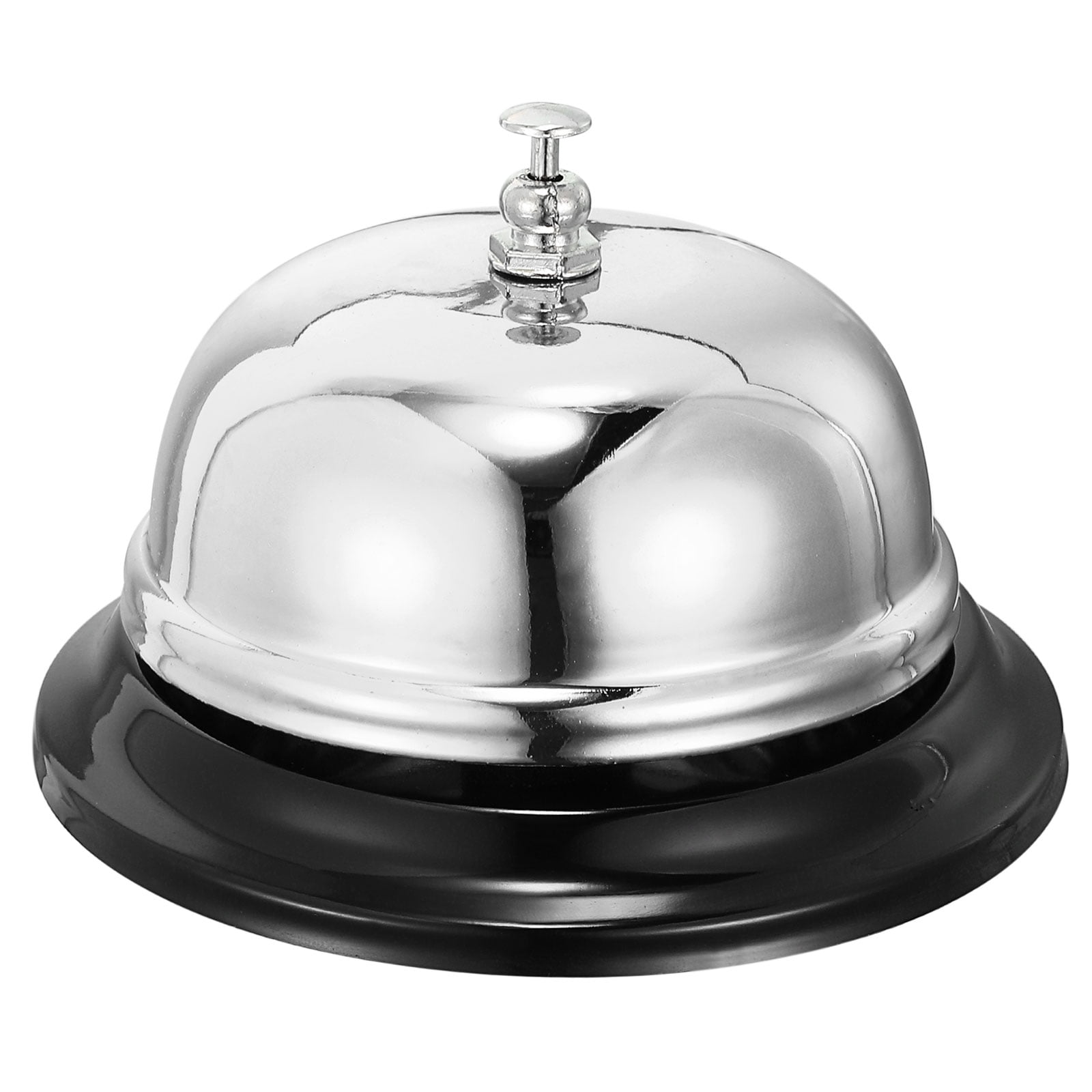Uxcell 100mm(3.94") Desk Bell Steel Electroplating Silver Tone 1 Pack ...