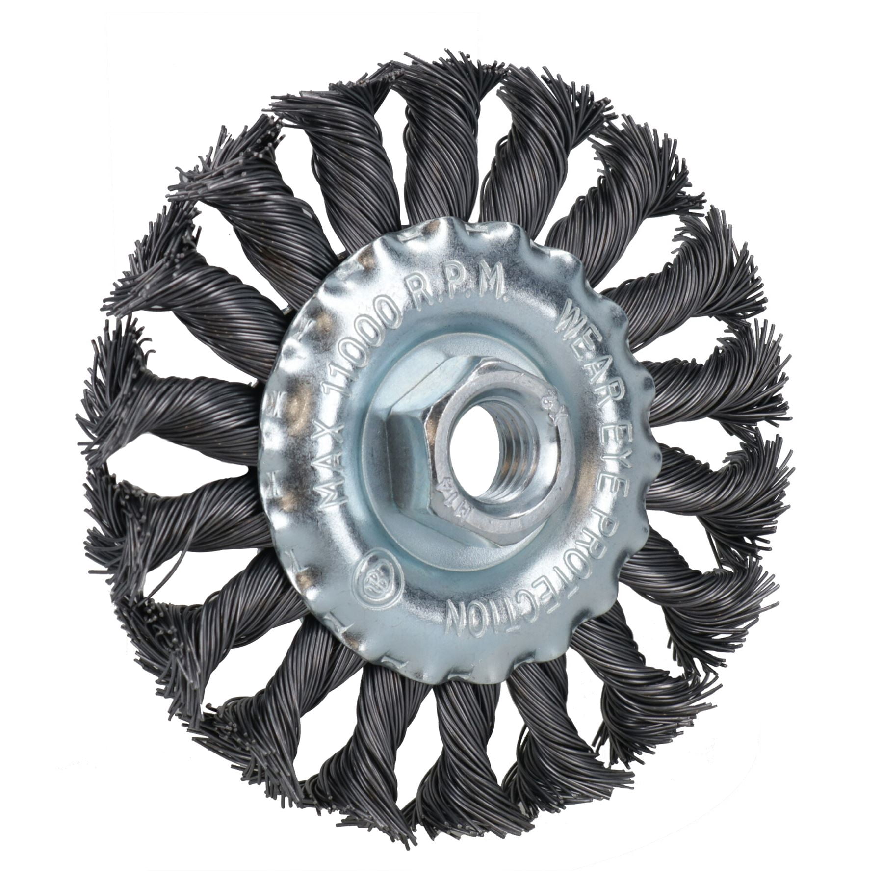 100mm Flat Twist Knot Rotary Wire Brush Wheel Deburring Rust Paint ...