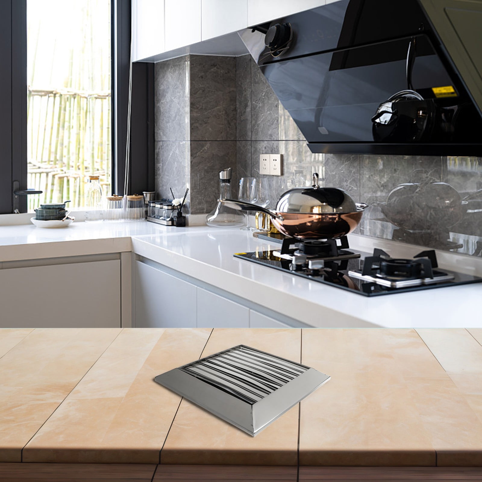 100mm Stainless Steel Wall Vent Weatherproof Square Grill for Outdoor ...