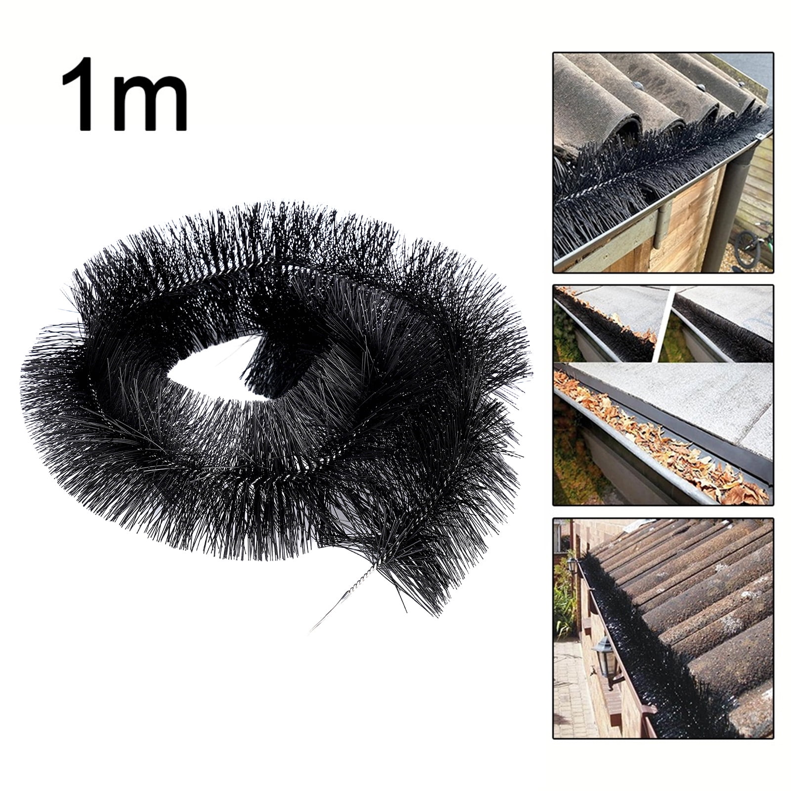 100mmX1m Gutter Brush Roof Leaf Guard Cleaner Heavy Duty Twig Filter ...