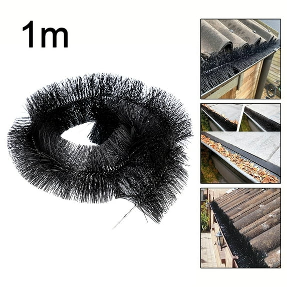 100mmX1m Gutter Brush Roof Leaf Guard Cleaner Heavy Duty Twig Filter ...