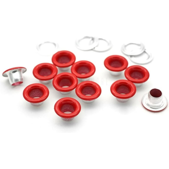 100pack 3/16" ID Colored Eyelets Grommets with Washers 5mm Aluminium ...