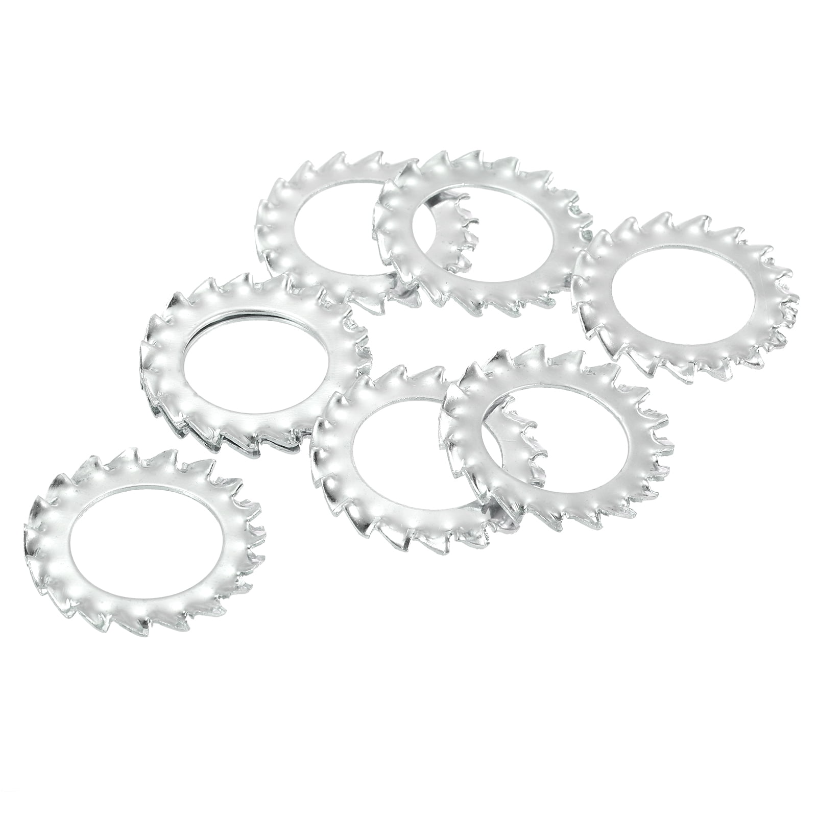 100pack External Tooth Washers, M18 Steel Zinc Finish, for Mechanical ...