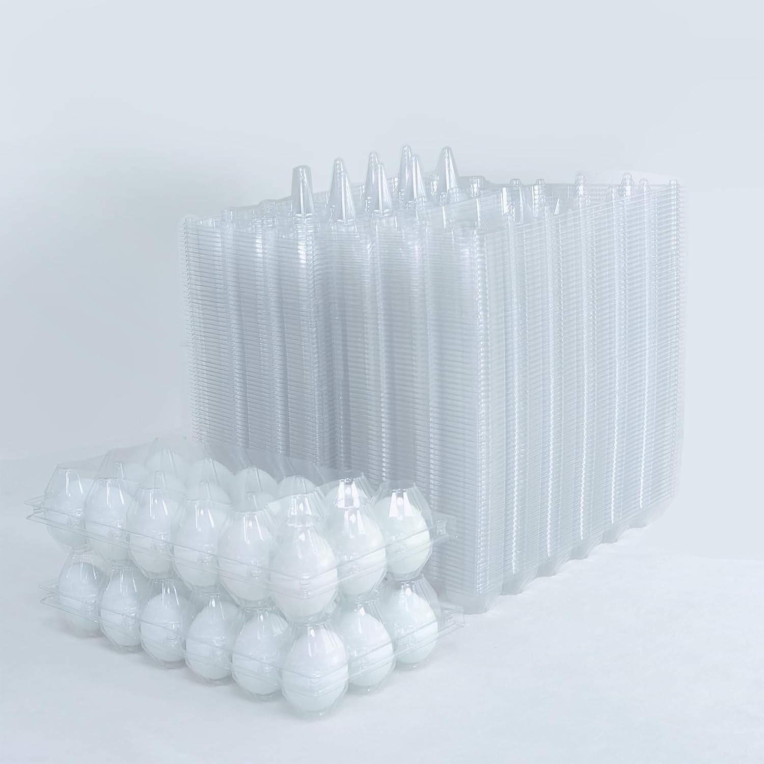 100packs Egg Cartons Cheap Bulk, 3 * 6 extra large Clear plastic egg ...