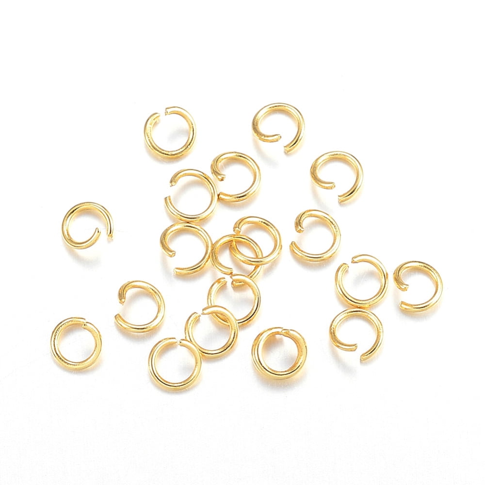 100pc 304 Stainless Steel Jump Rings Open Jump Rings Real 18K Gold ...