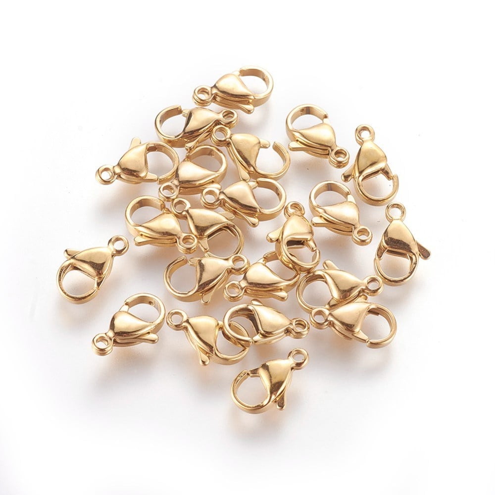 100pc 304 Stainless Steel Lobster Claw Clasps Parrot Trigger Clasps ...