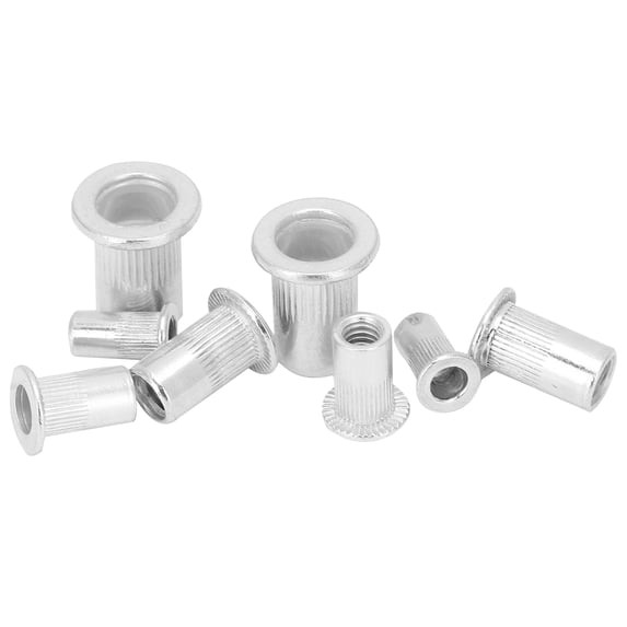100pc Aluminum Rivet Nut Assortment Kit with 6-32, 8-32, 10-24, 10-32 ...