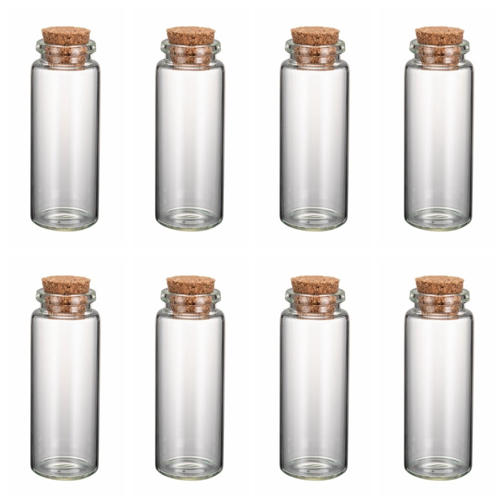 100pc Glass Jar Glass Bottles with Cork Stopper Wishing Bottle Bead ...