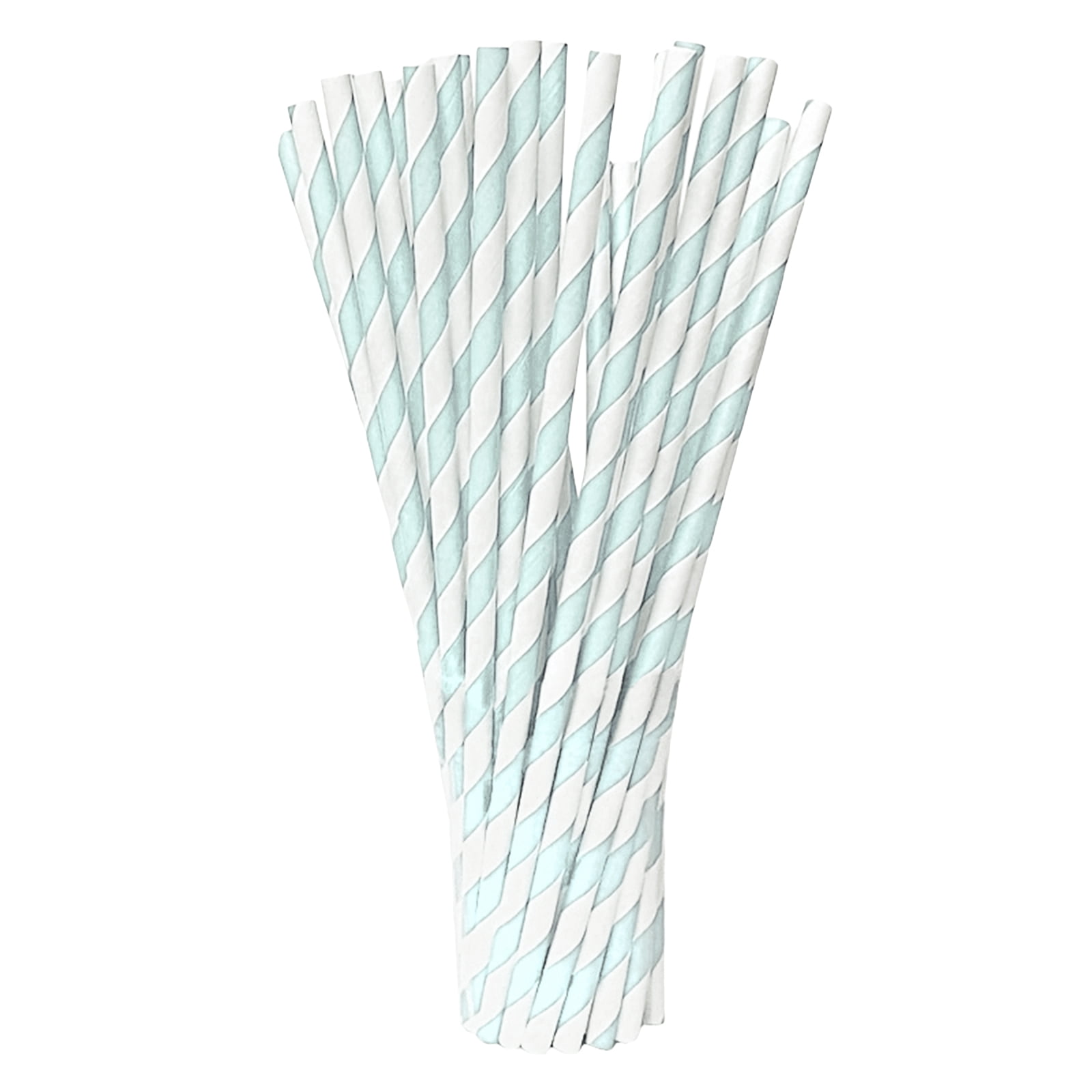 100pc Kraft Paper Straws, Colorful Striped Drinking Straws for Party ...