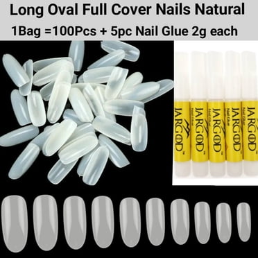 Mnycxen 24Pcs Fake Nails Reusable Stick On Nails Press On Full Cover ...