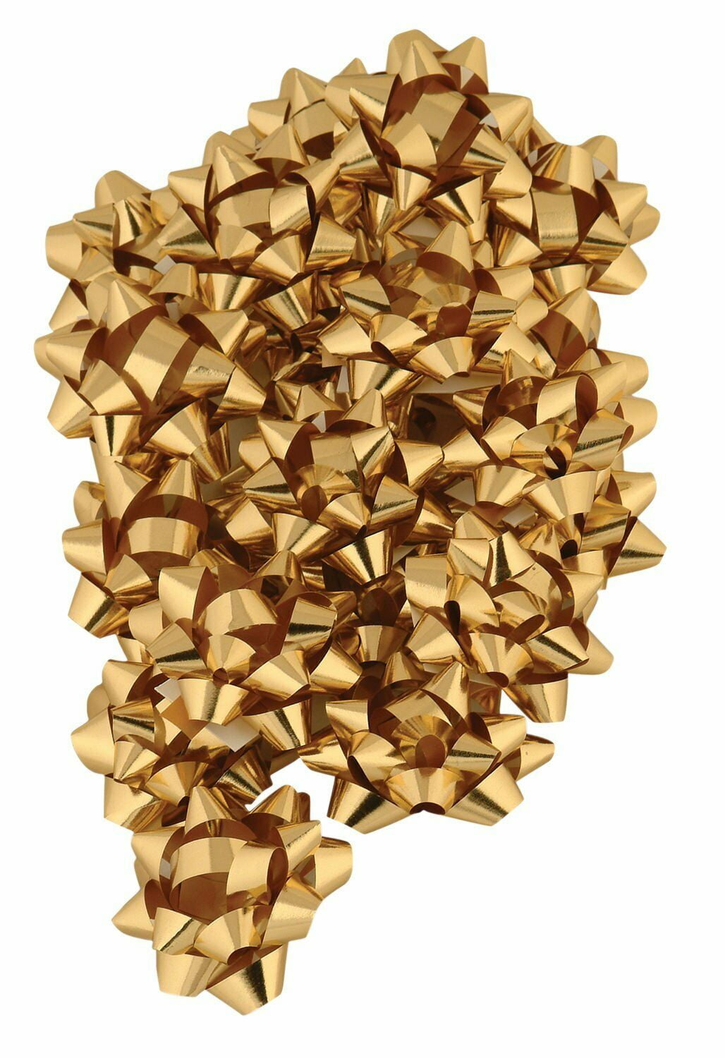 100pc Metallic Star Bows for Gift Wrapping - GOLD Special Occasion Bow ...