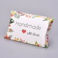 100pc Paper Pillow Boxes Gift Candy Packing Box Flower Pattern & Word ...