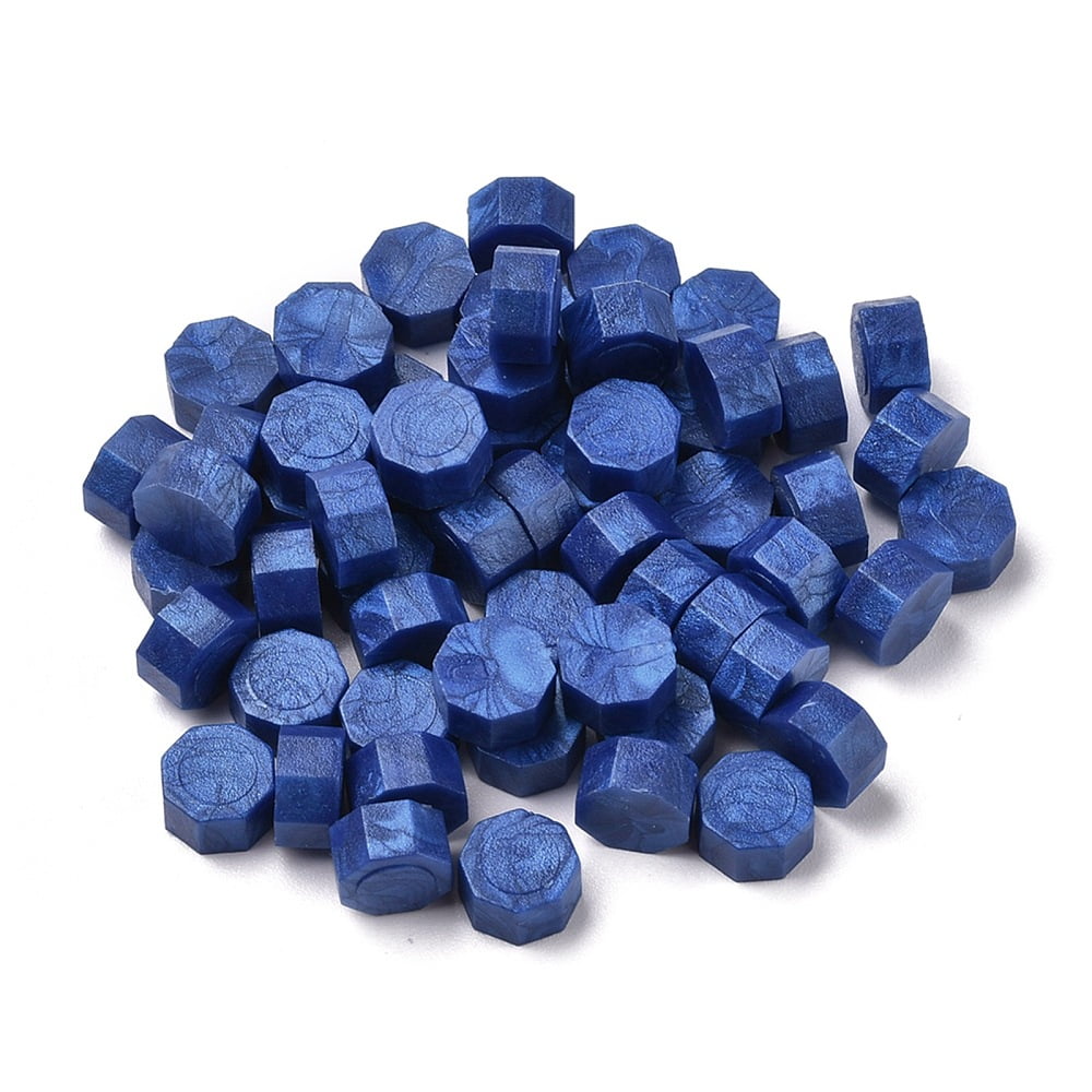 100pc Sealing Wax Particles for Retro Seal Stamp Octagon Dark Blue 8.5x4.5mm - Walmart.com