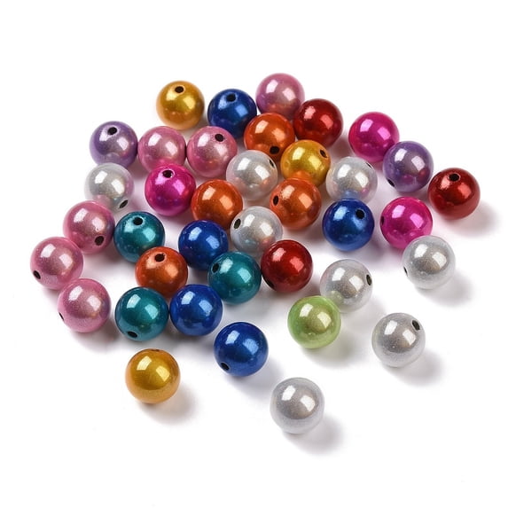 100pc Spray Painted Acrylic Beads Miracle Beads Round Bead in Bead ...