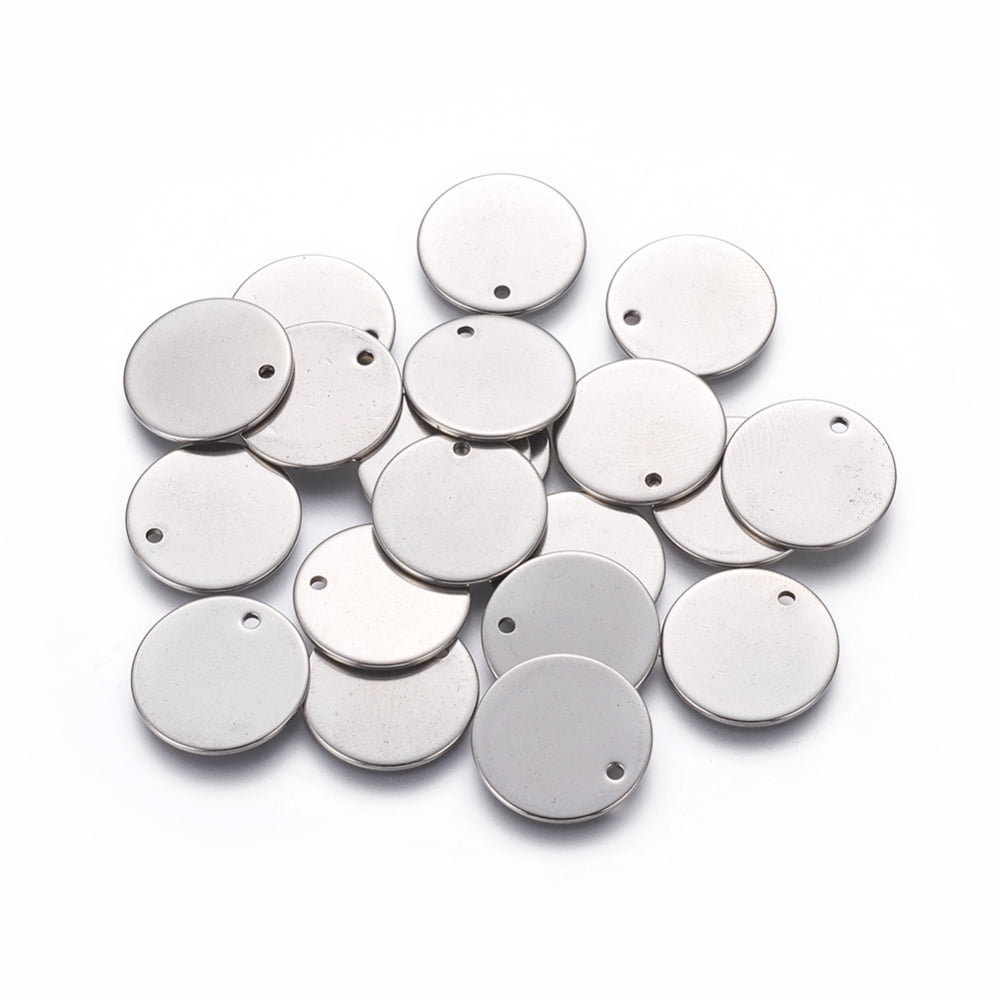 100pc Tarnish Resistant 304 Stainless Steel Charms Stamping Blank Tag ...