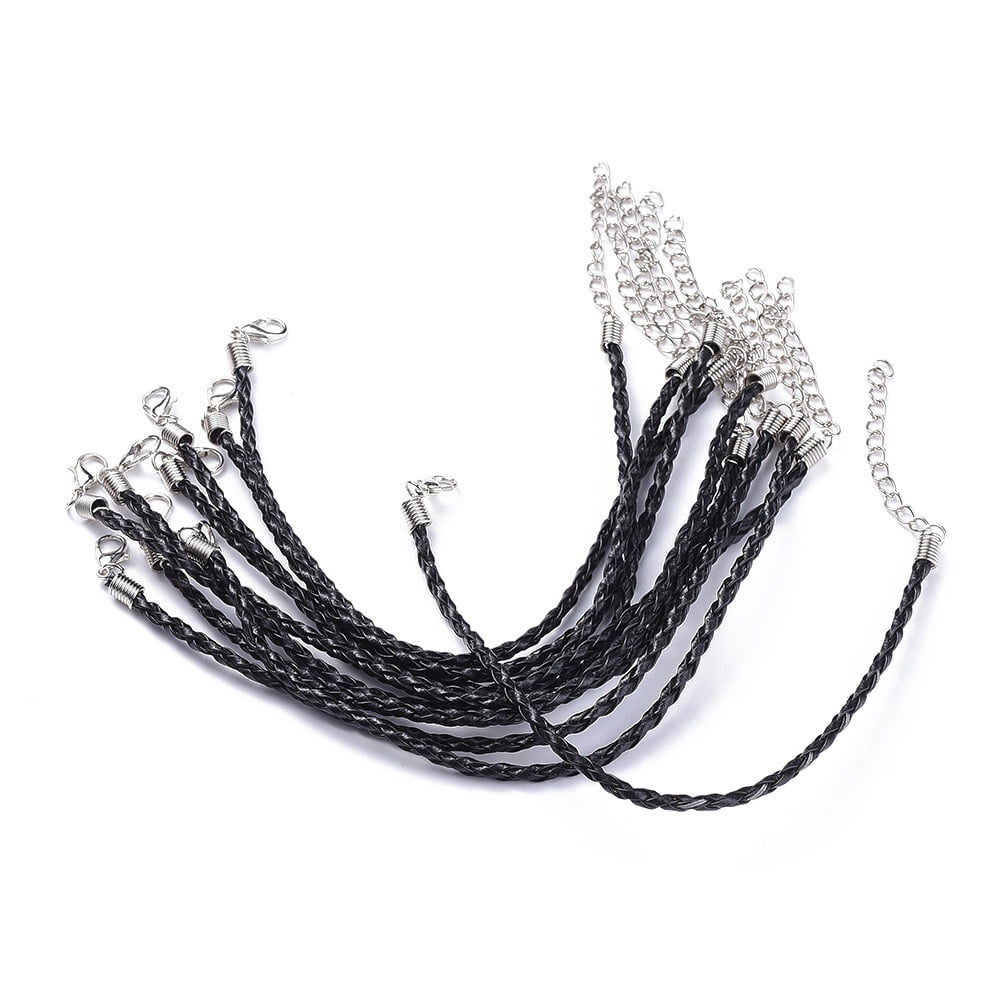 100pc Trendy Imitation Leather Bracelet Making with Iron Lobster Claw ...