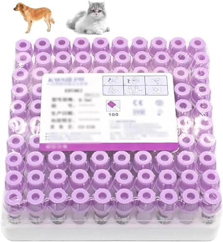 100pcs 0.5mL Vacuum Blood Collection Tubes, EDTA Plastic Blood Tubes ...