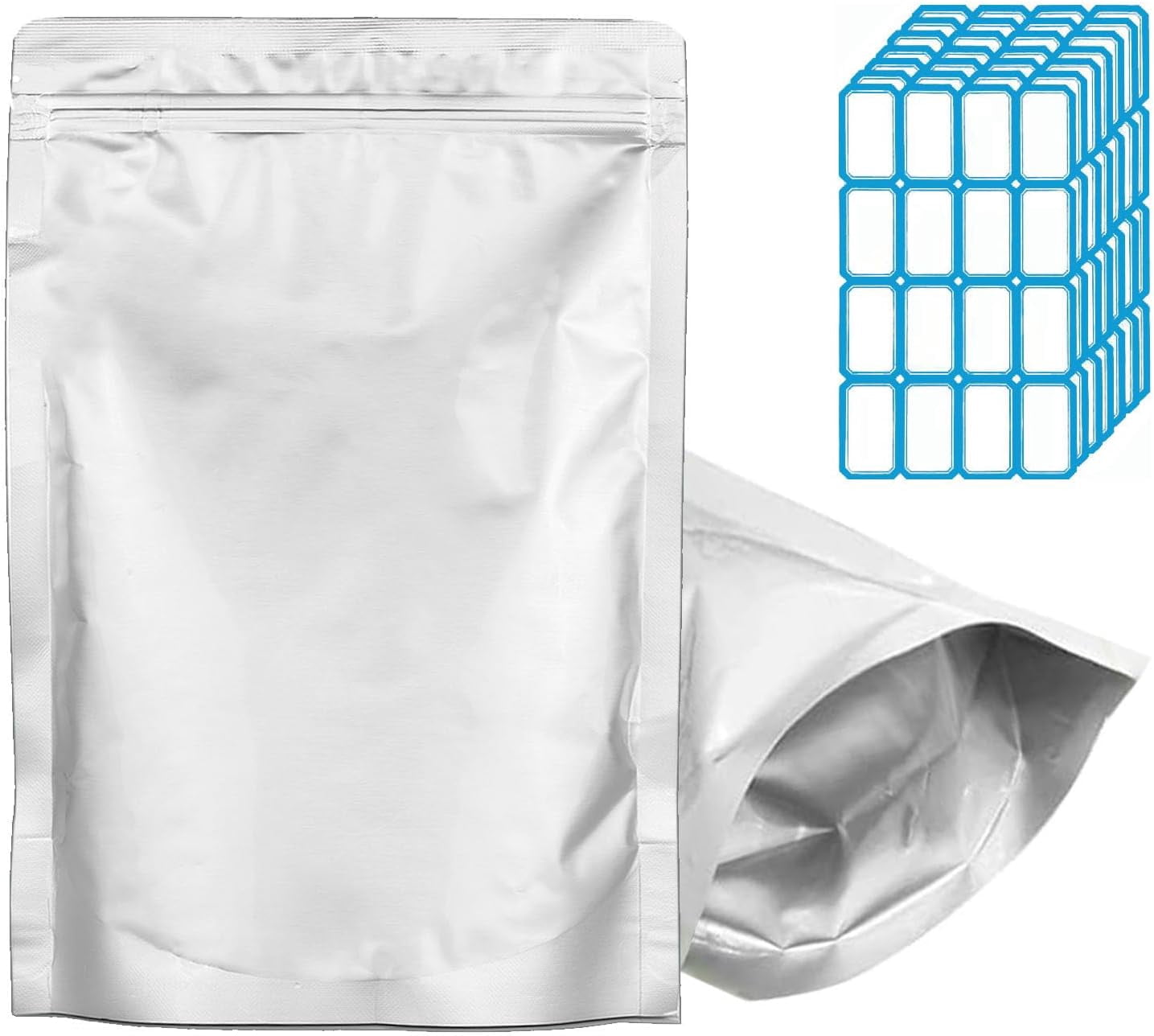 100pcs 1 Pint Mylar Bags - Thick 10 Mil - 5.5"x7.5" Stand Up Zipper ...
