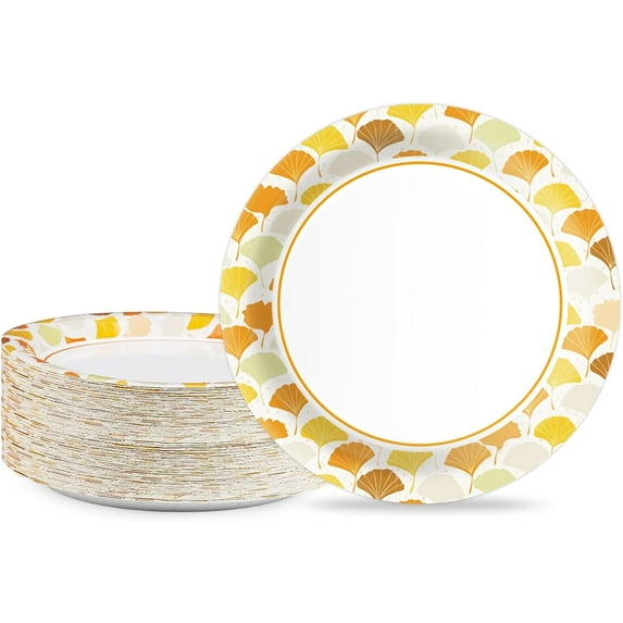 100pcs 10 Inch Paper Plates, Large Disposable Paper Plates, Heavy Duty ...