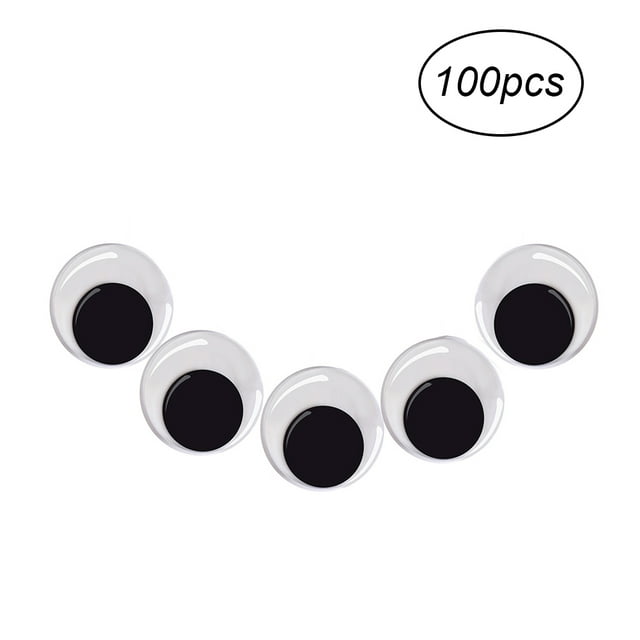 100pcs 10mm Self Adhesive Wiggle Eye Peel And Stick Round Moving Wiggly