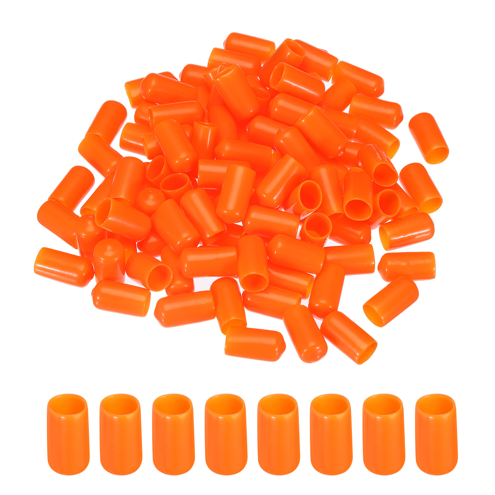 100pcs 10mm(3/8') Rubber End Caps Cover Vinyl Screw Thread Protector ...