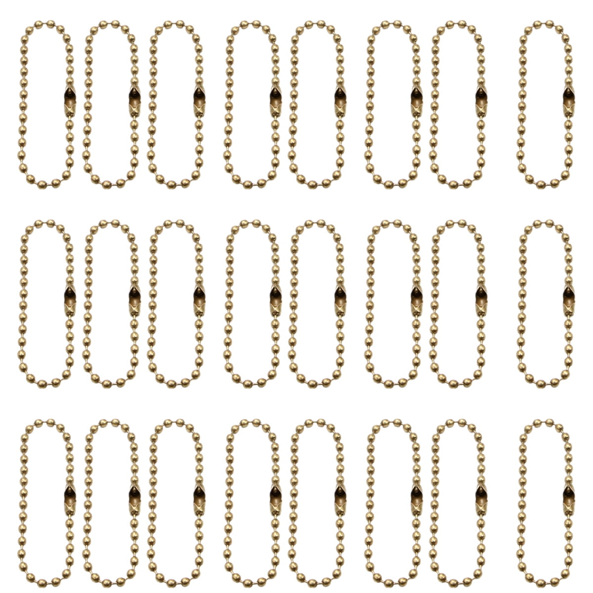 100pcs 12cm Bead Chains Connector Clasp, Ball Chain Keychain Tag Key ...