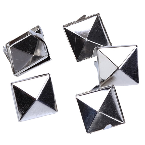 100pcs 12mm Pyramid STUDS Spots Spikes RIVETS Punk Leathercraft DIY ...