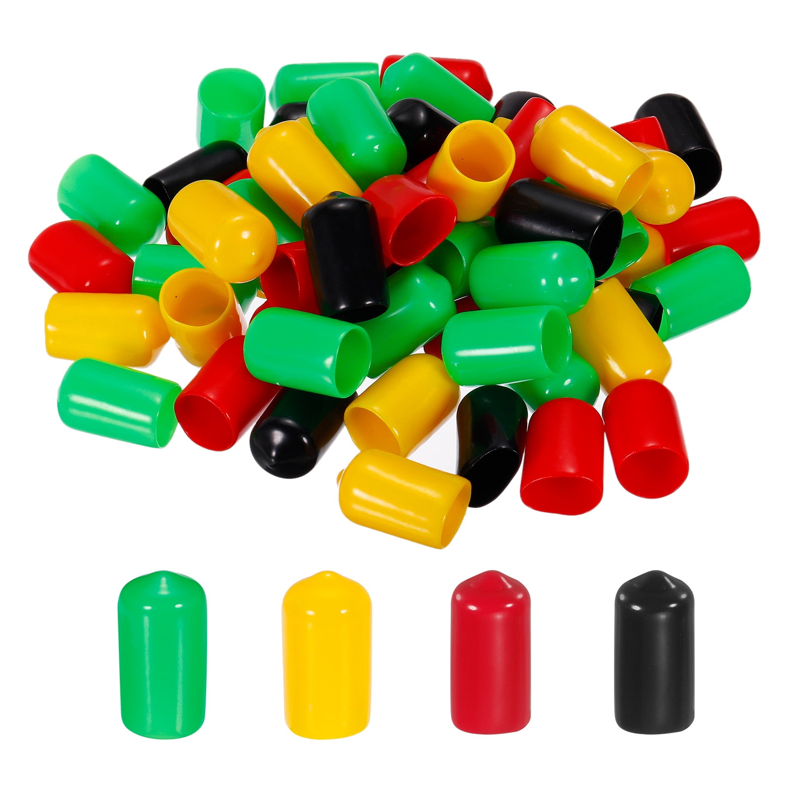 Rubber End Cap Cover Vinyl Screw Thread Protector Round Wire Shelf Caps ...