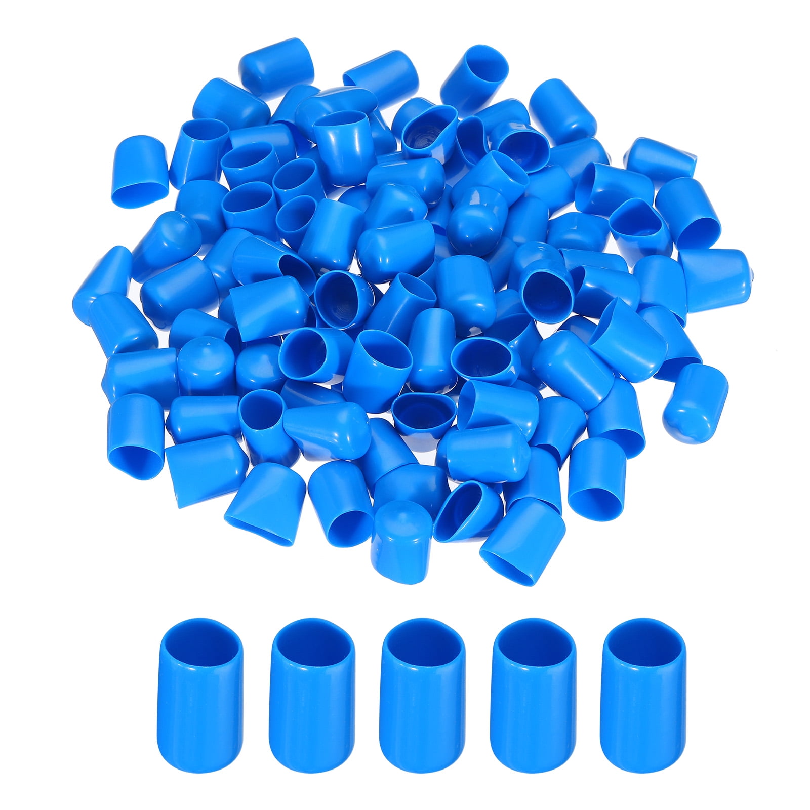 100pcs 16mm(5/8') Rubber End Caps Cover Vinyl Screw Thread Protector ...