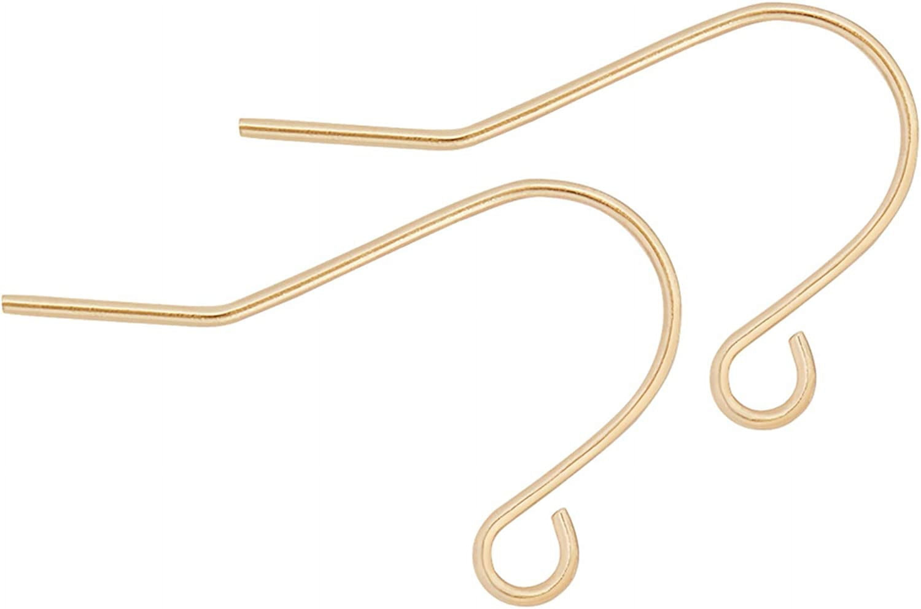 100pcs 18K Gold Plated French Earring Hooks with Loop Dangle Earring ...