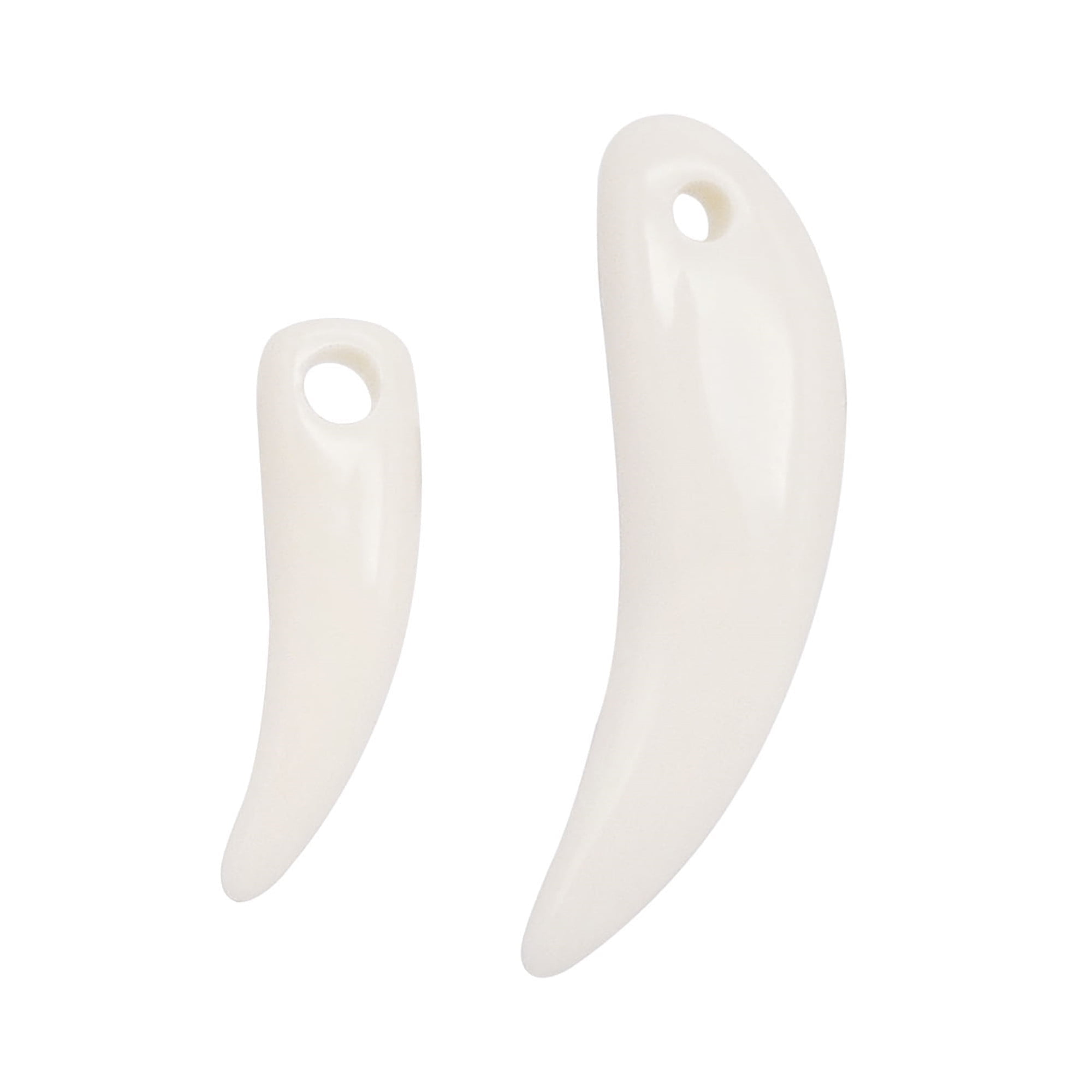100pcs- 2 Styles Mix Resin Dog Teeth Wolf Teeth Charm Pendant For DIY ...