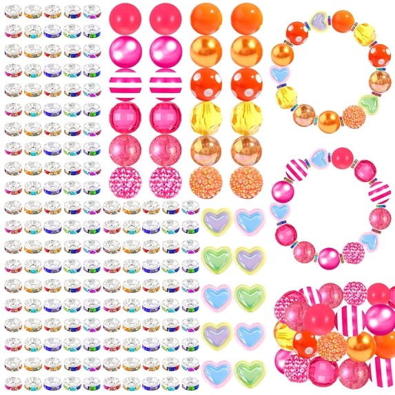 100pcs 20mm Beads For Pens Making With 50pcs Rondelle Spacer Beads ...