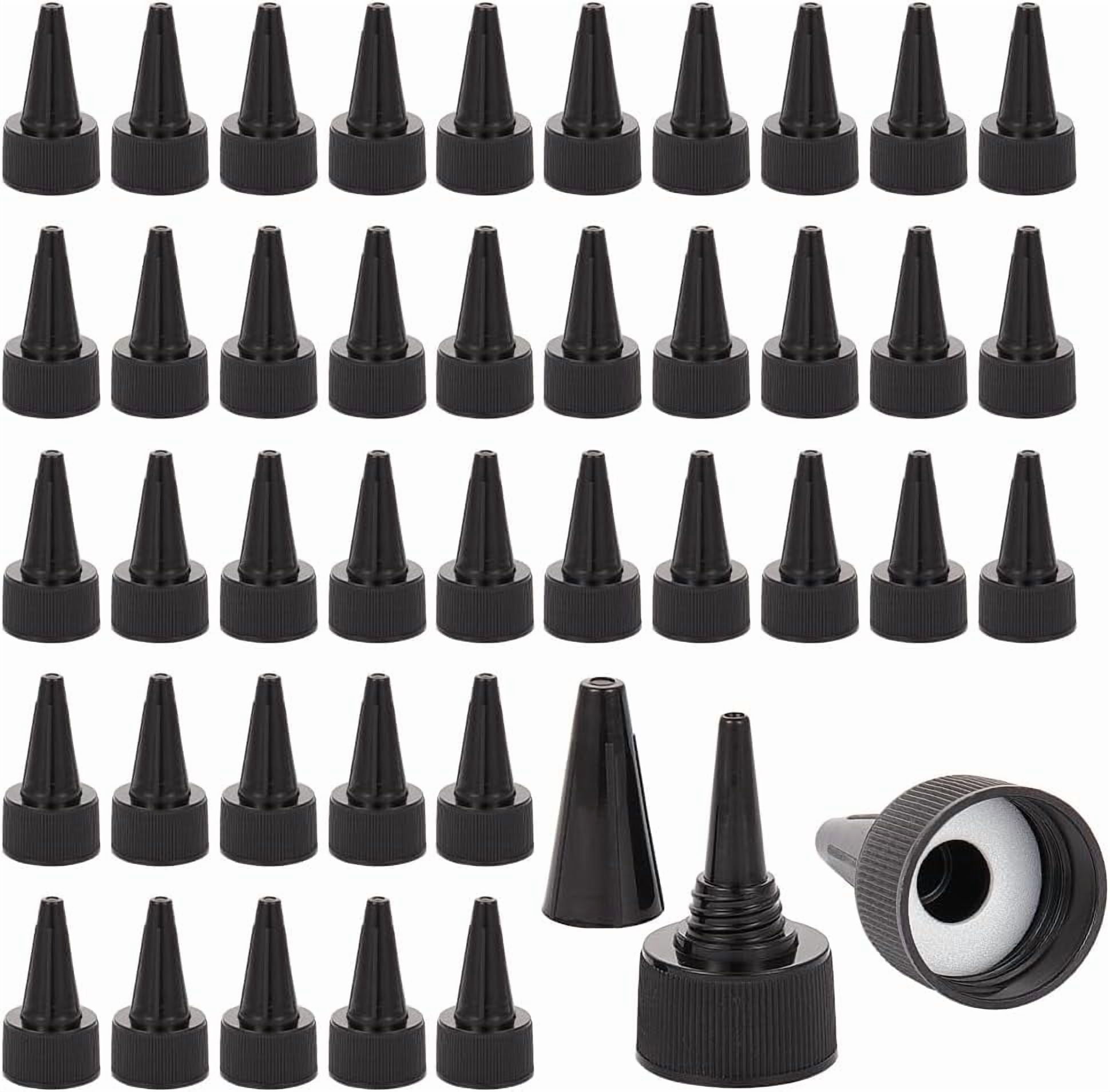 100pcs 24/410 Squeeze Bottle Caps Black Bottle Cap Replacement 0.9 Inch ...