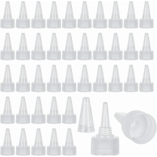 100pcs 24/410 Squeeze Bottle Caps Clear Bottles Cap Replacement 0.9 ...