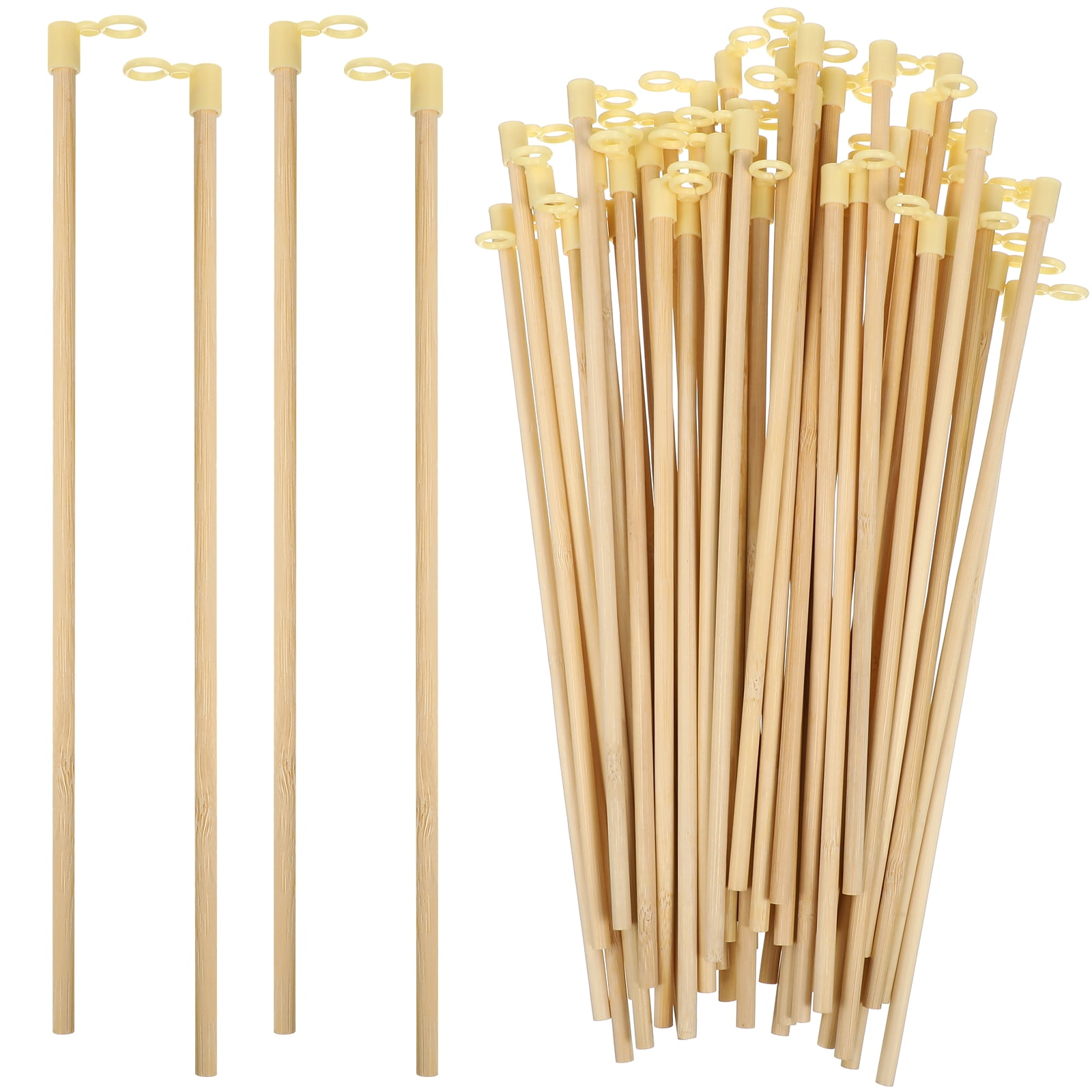 100pcs 28cm DIY Paper Lantern Bamboo Pole Portable Lantern Stick Handle ...
