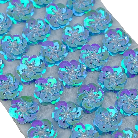 100pcs 2cm Sequin Flowers,Handmade Sewing Flat Back Patches,0.8 Inch ...
