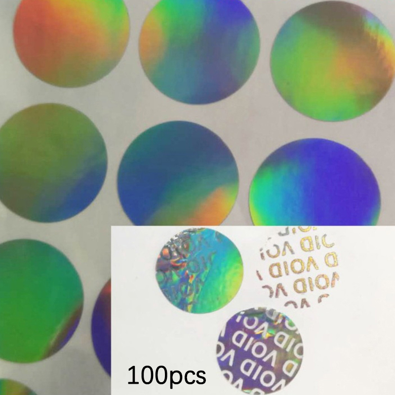 100pcs 2cm Stickers Laser Void Circular Shape Blank Void Anti ...