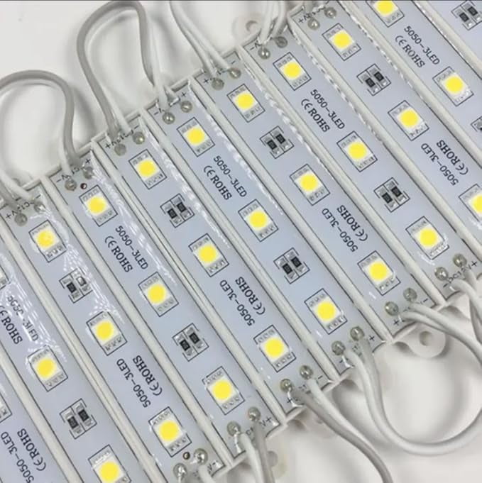 100pcs 3 LED DC12V Module White 5050 SMD Each Module Waterproof ...