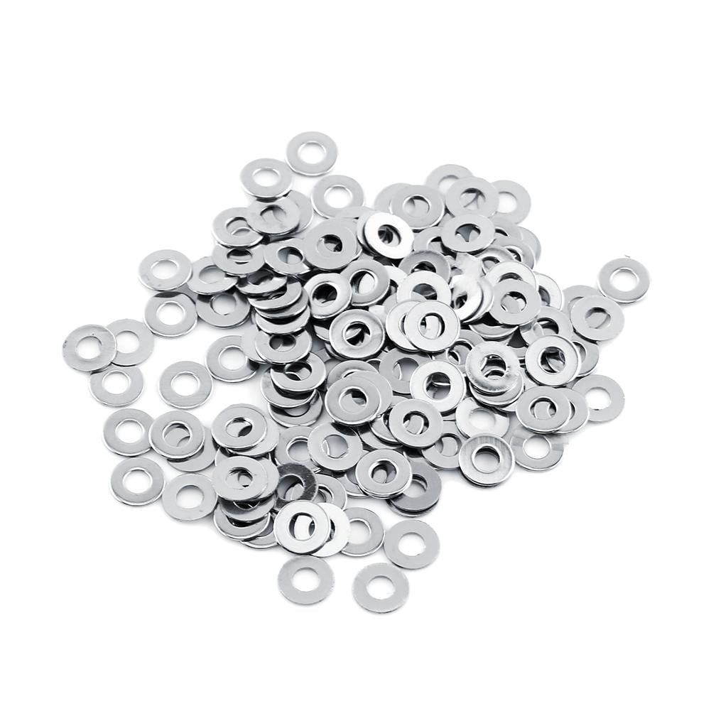100pcs 304 Stainless Steel Metric Flat Washers Screw Repair Kit Tool ...