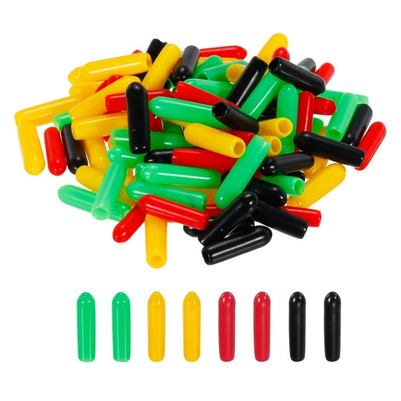 Rubber End Cap Cover Vinyl Screw Thread Protector Round Wire Shelf Caps ...