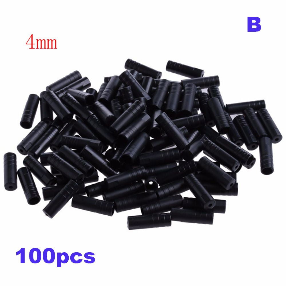 100pcs 4/5mm Black Mountain Bike Brake/Shift Cable Caps Brake Outer ...