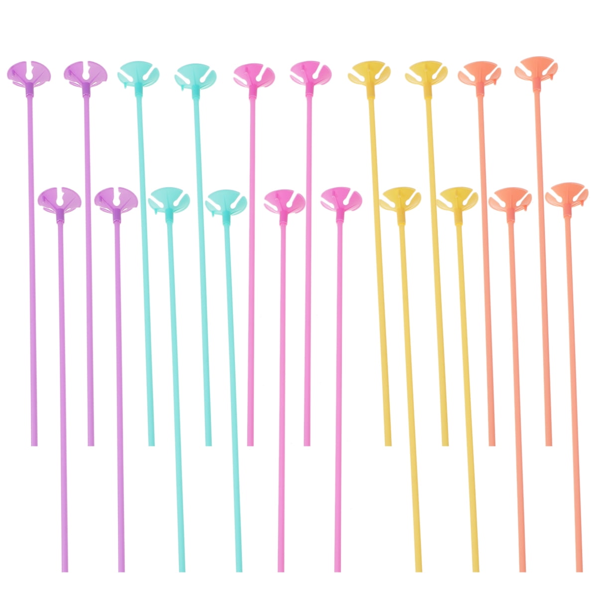 100pcs 42cm Colorful Balloon Stick Stand Balloon Desktop Support Holder ...