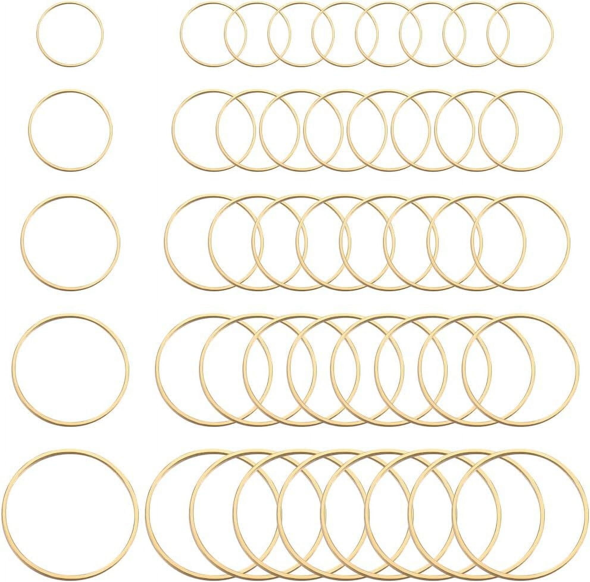 100pcs 5 Styles Brass Linking Rings Ring Golden 20~40x0.7~1mm 20pcs ...