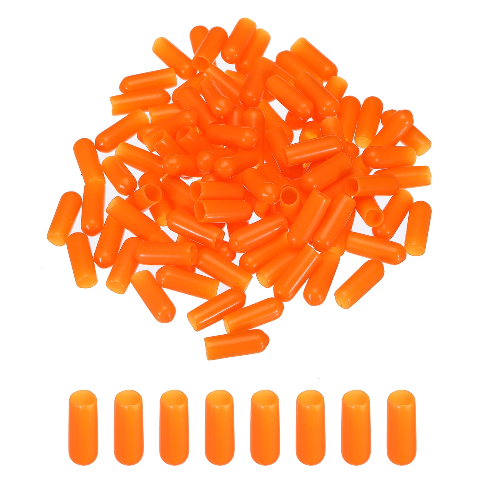 100pcs 5mm(3/16') Rubber End Caps Cover Vinyl Screw Thread Protector ...